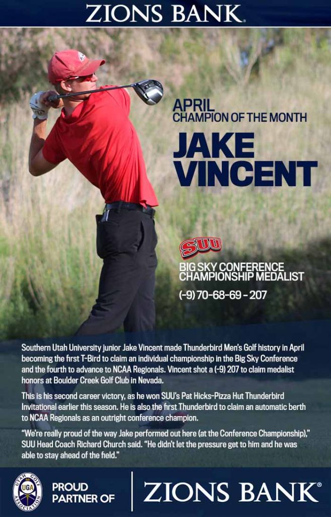 Zions Bank Champion of the Month – Jake Vincent